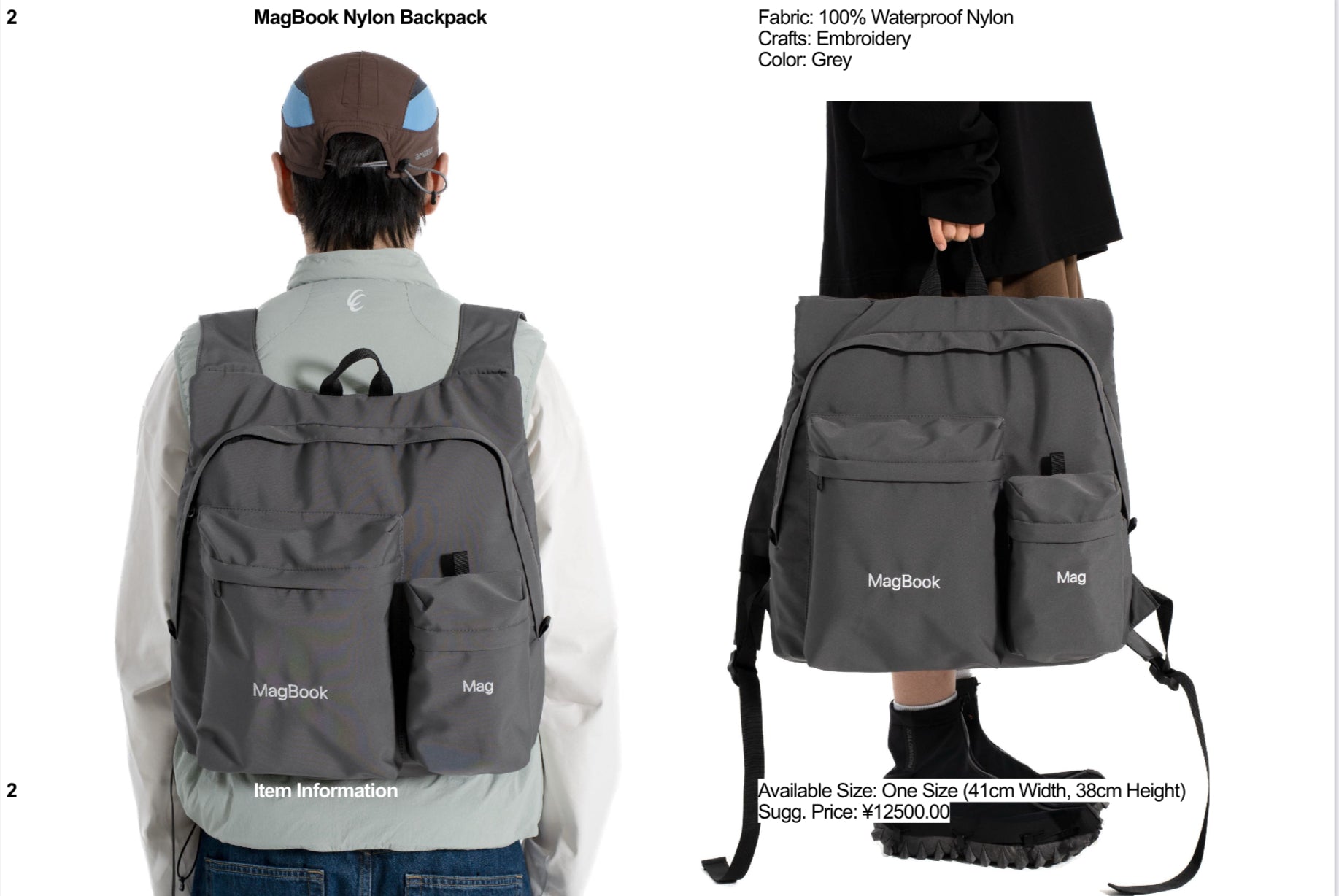 Same Paper amateur / Magbook Nylon Backpack Grey – Folks Store Sendai